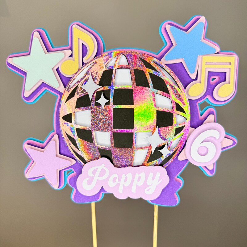 Disco Ball Girls Cake Topper - Etsy UK