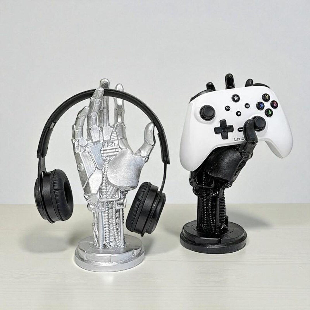 Sci-fi Robotic Arm Desk Organizer | Gamepad & Headphone Stand - Etsy