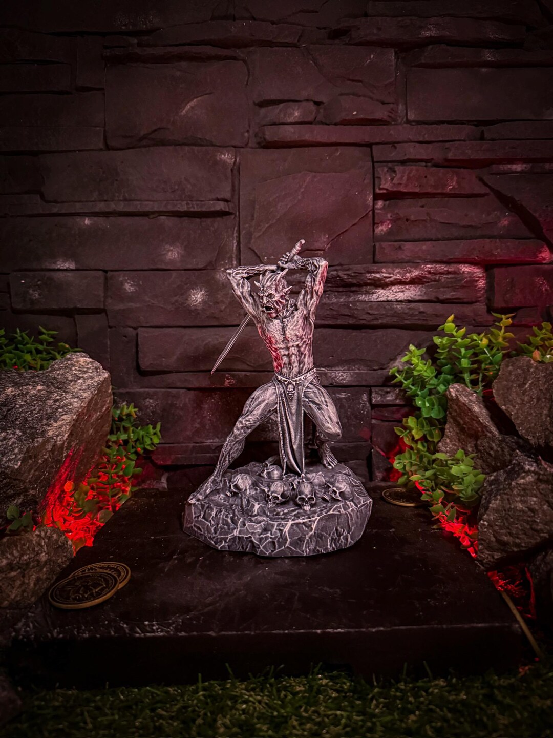 Malacath Statue, Daedric Prince of Vengeance, Handmade Resin Elder ...