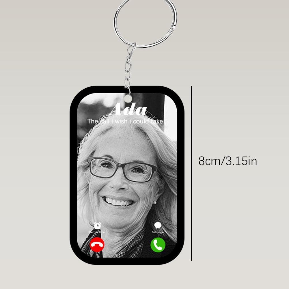 Personalized the Call I Wish I Could Take Keychain Custom Photo and ...