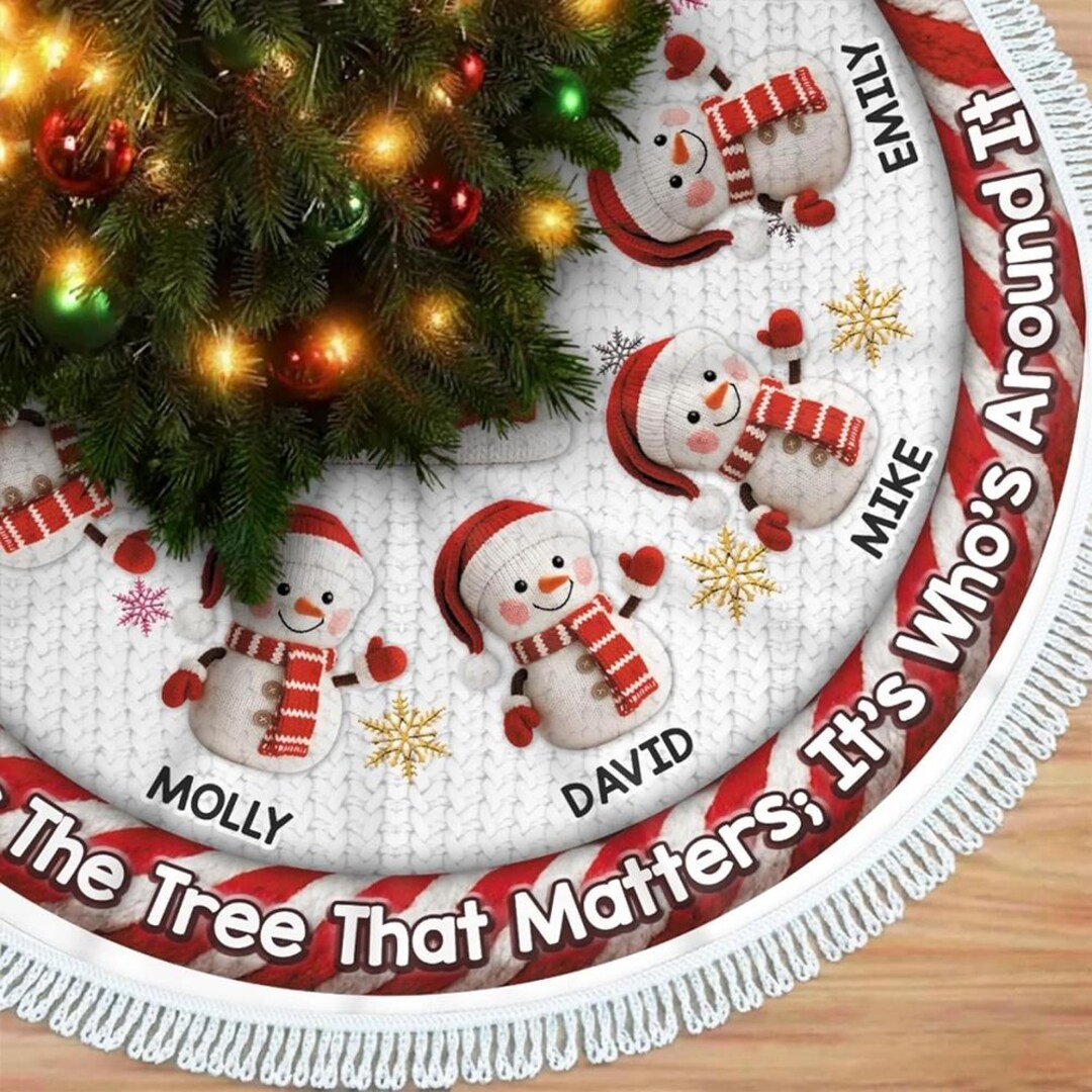 Personalized Christmas Tree Skirt, Custom Tree Skirt, Custom Name ...