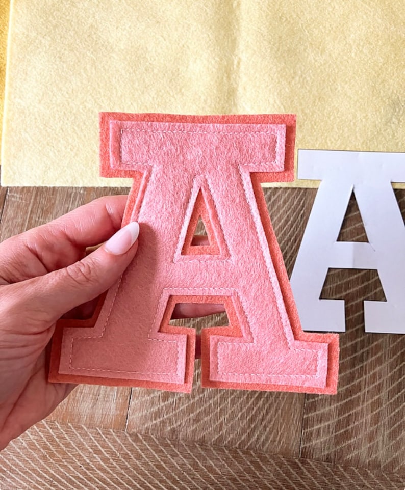 Felt Varsity Letters and Numbers Pattern - Etsy