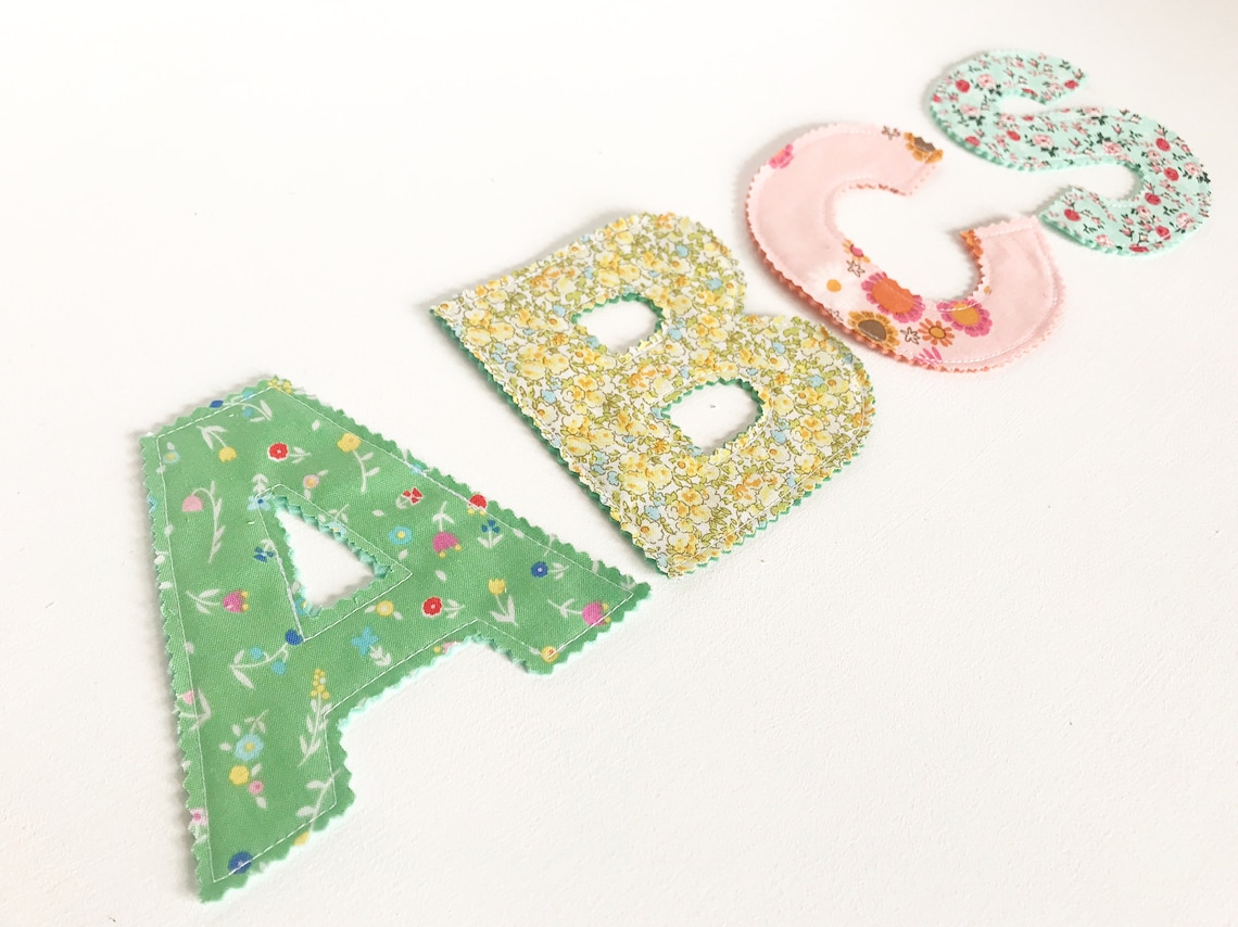 Fabric Alphabet Letters and Numbers Pattern Template - Etsy