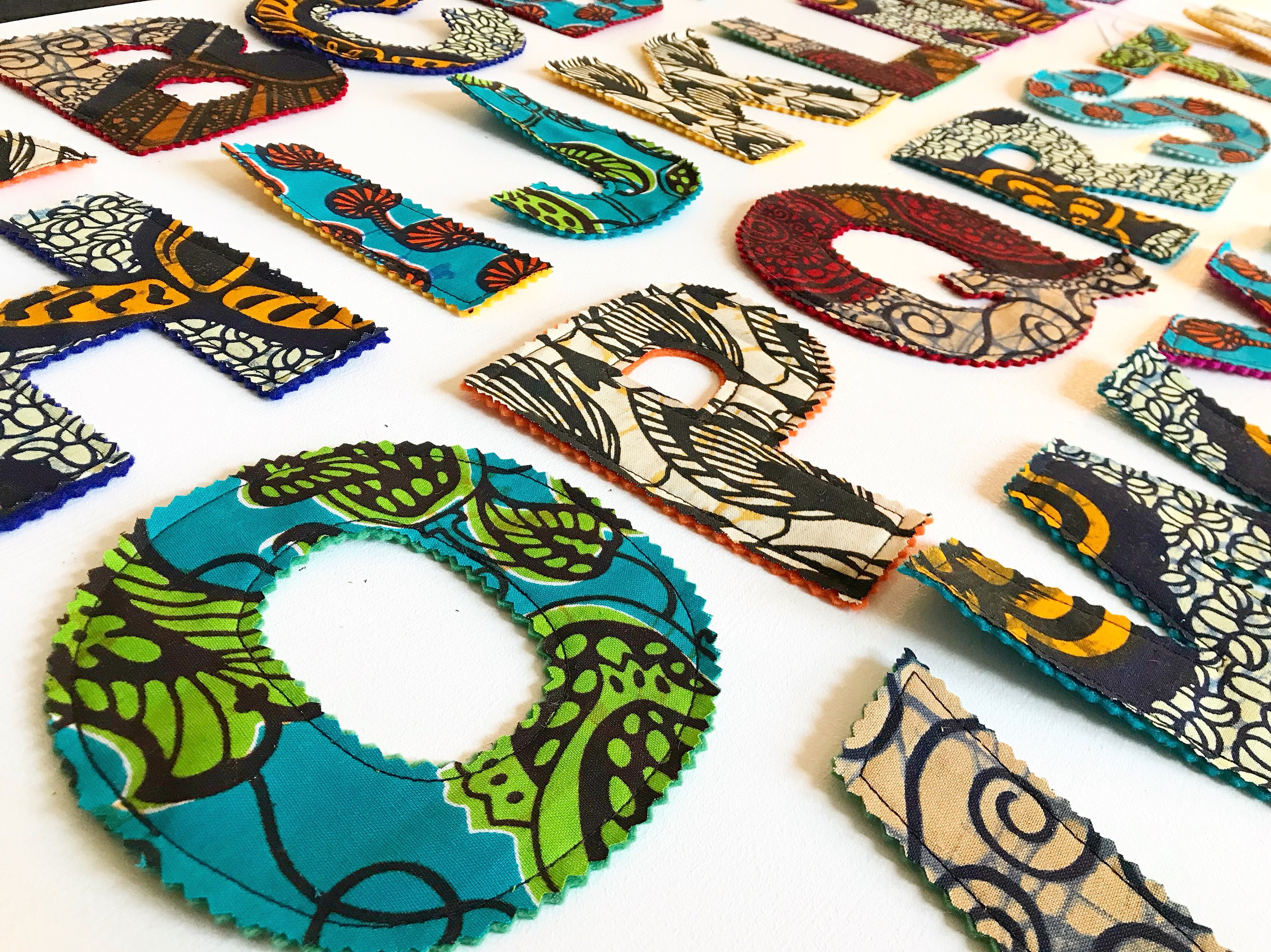 Fabric Alphabet Letters and Numbers Pattern Template - Etsy