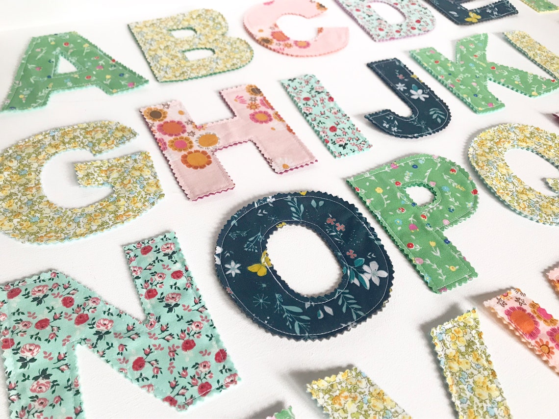 Fabric Alphabet Letters and Numbers Pattern Template - Etsy