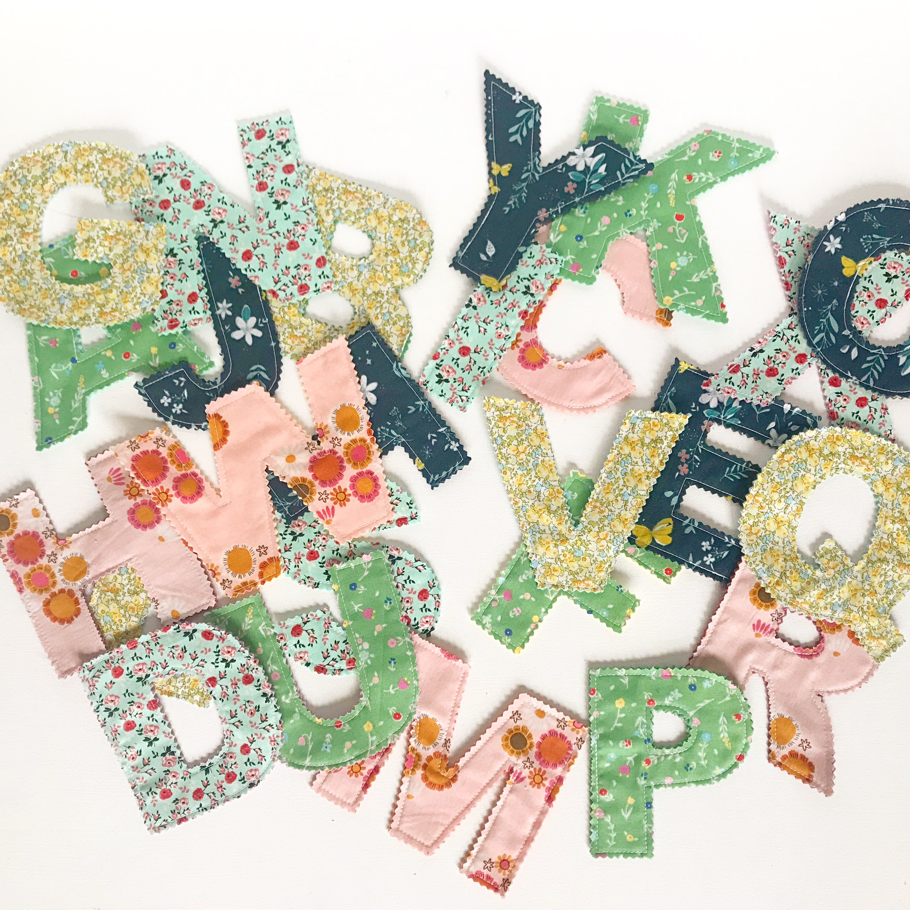 Fabric Alphabet Letters and Numbers Pattern Template - Etsy