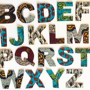 4 Inch Fabric Alphabet Letters and Numbers Pattern Template - Etsy