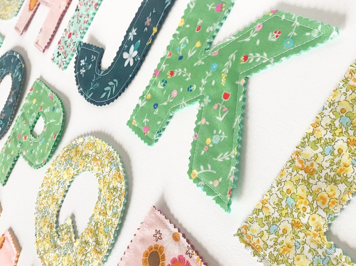 Fabric Alphabet Letters and Numbers Pattern Template - Etsy