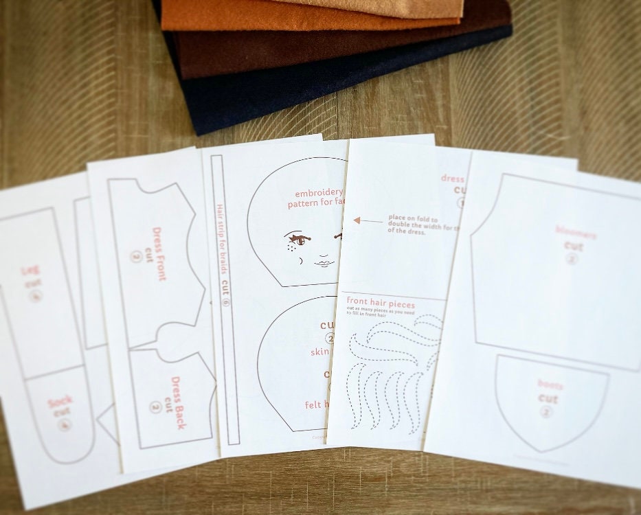 Large Doll Pattern: Heirloom Doll and Dress Pattern With - Etsy