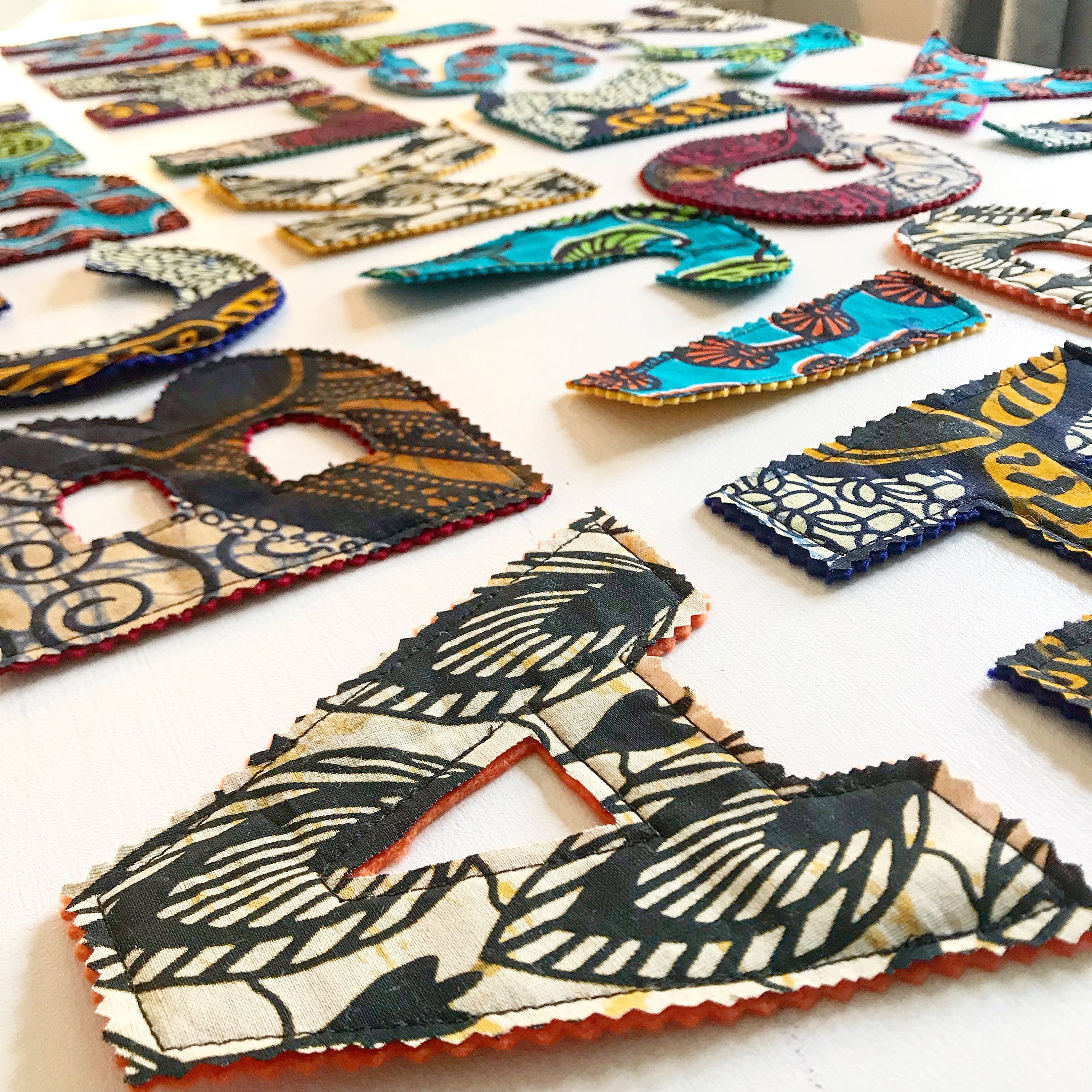 Fabric Alphabet Letters and Numbers Pattern Template - Etsy