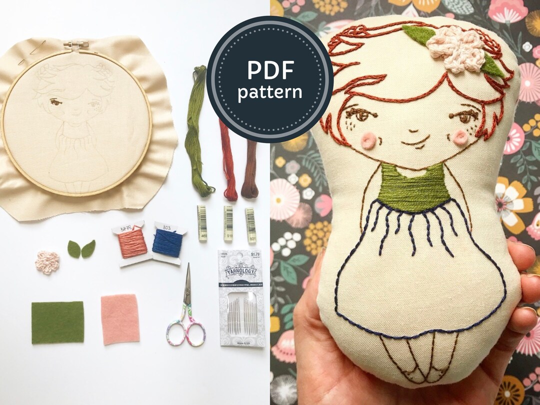 Pocket Doll Sewing and Embroidery Pattern, PDF - Etsy
