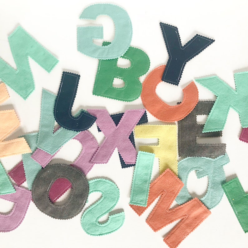 Fabric Alphabet Letters and Numbers Pattern Bundle, Size 3, 4, 5, and 7 ...