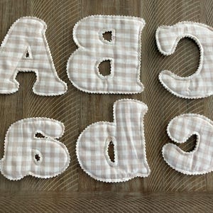 5 Inch Fabric Alphabet Letters, Uppercase, Lower Case and Numbers All ...