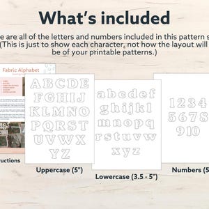5 Inch Fabric Alphabet Letters, Uppercase, Lower Case and Numbers All ...