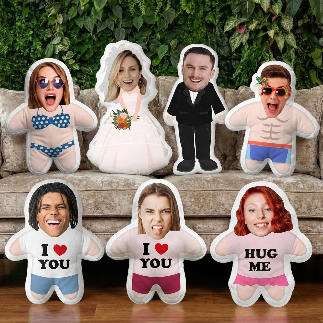 Personalized Photo DIY Humanoid Cushion, Custom Face Pillow, Picture ...