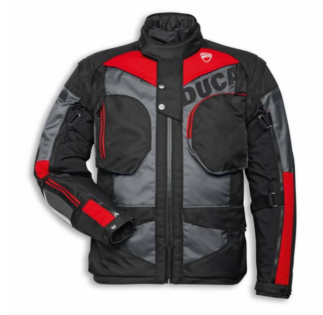 Ducati Strada C5 Motorcycle Jacket: CE Armored Waterproof Textile ...