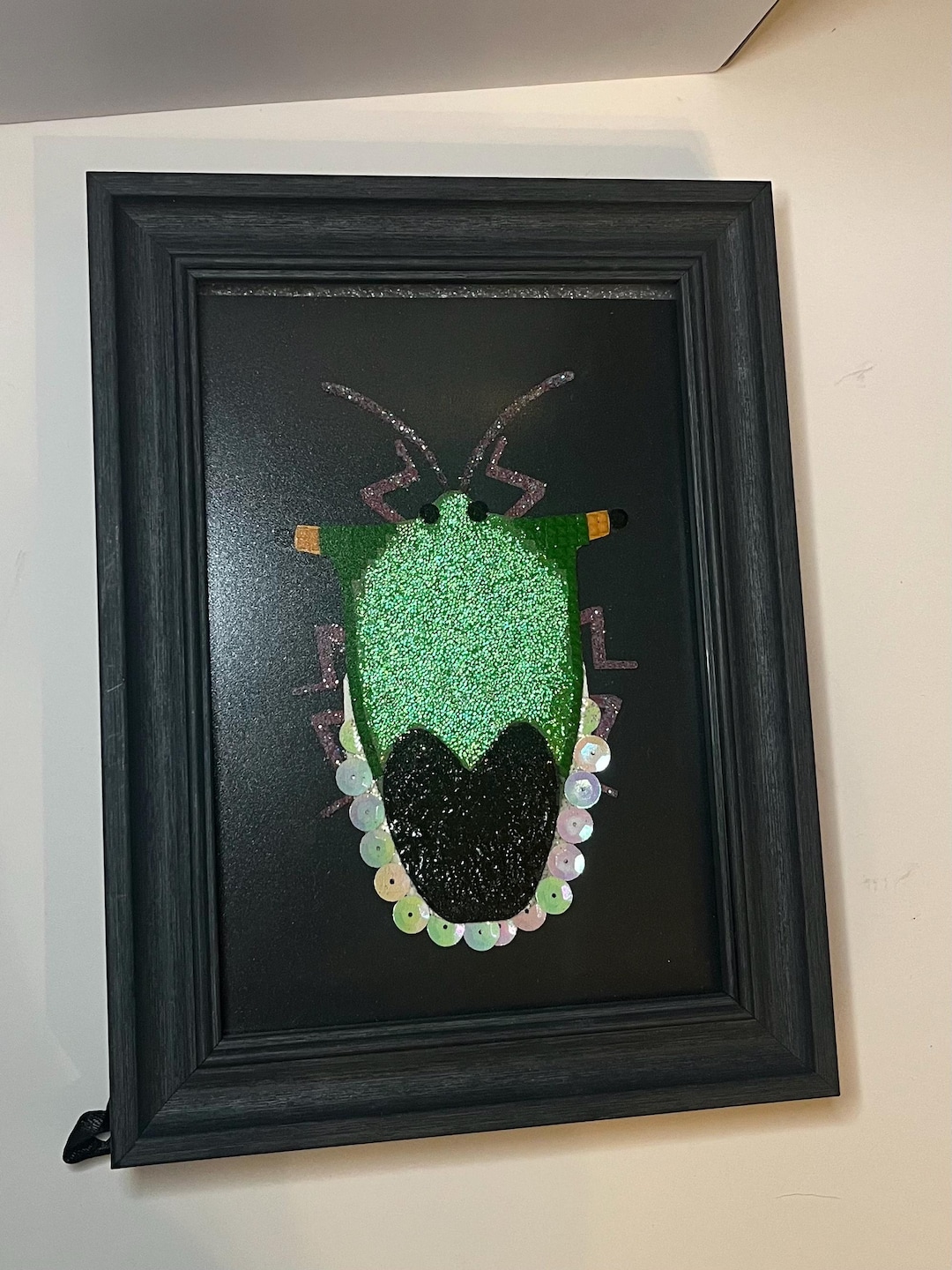 Stink Bug Paper Print in Black Frame - Etsy