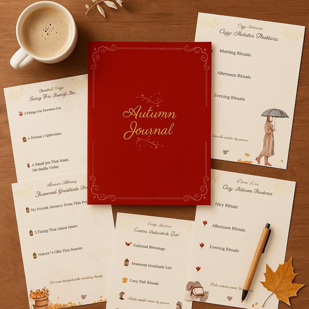 Autumn Journal Printable | Fall Gratitude Journal | Cozy Autumn Planner ...