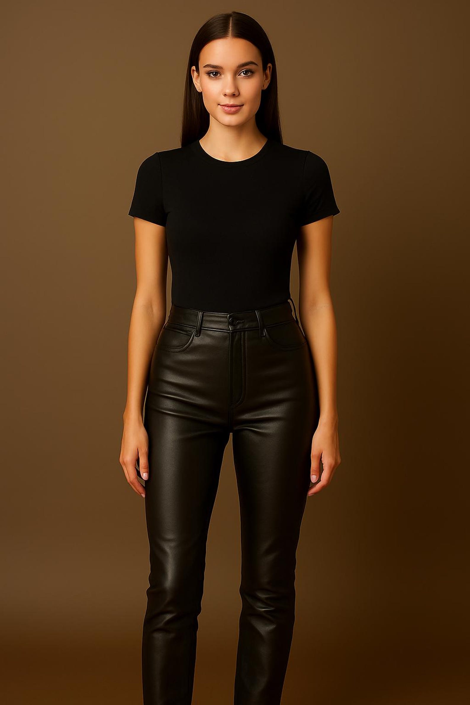 High Waist Lace-up Sheep Leather Pants | Gothic Biker Trousers - Etsy