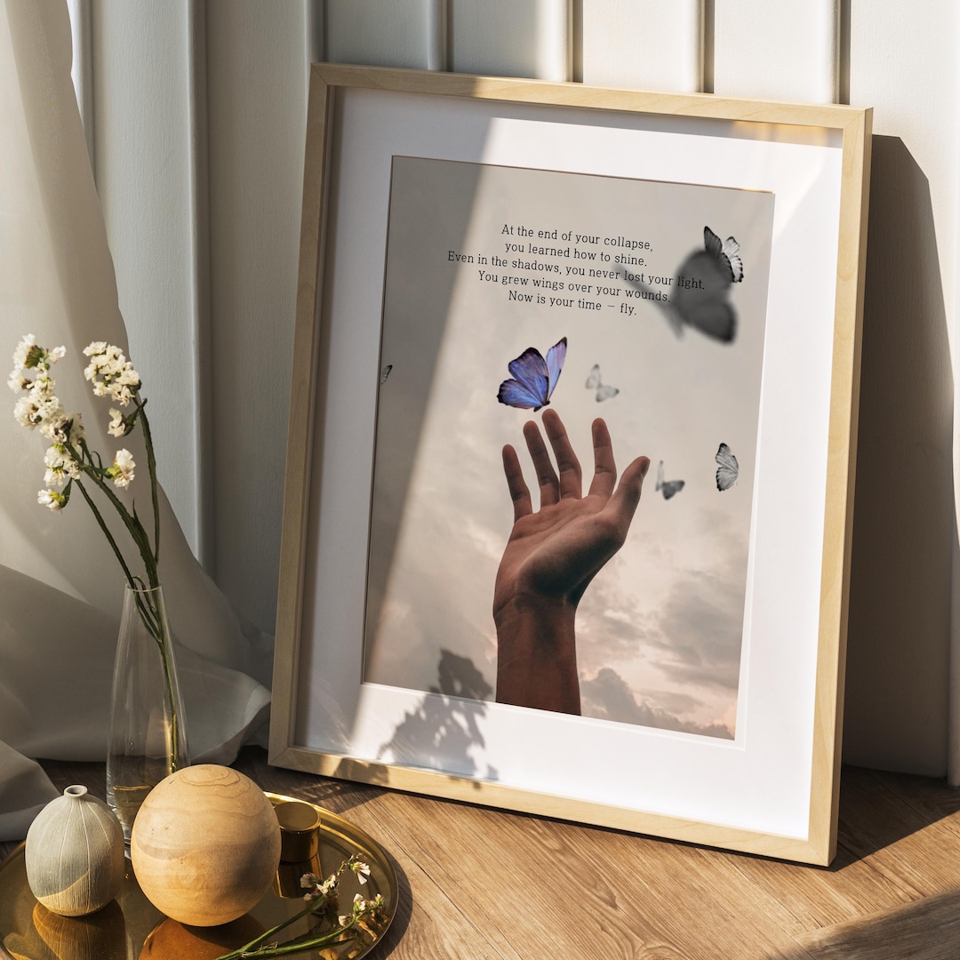 Butterfly Healing Printable Wall Art · Dreamy Hand & Butterfly Poster ...