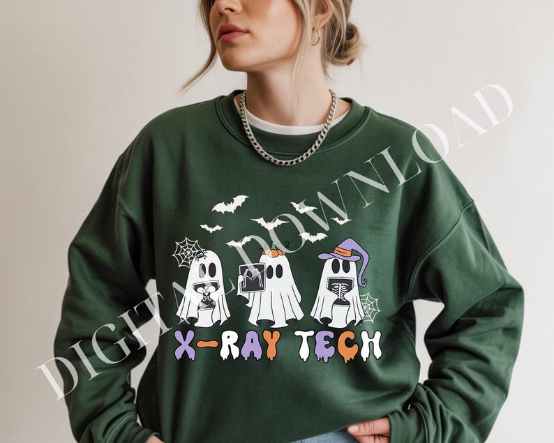 Cute Funny X-ray Tech Ghosts PNG, Boo Sheet Radiology Halloween PNG ...