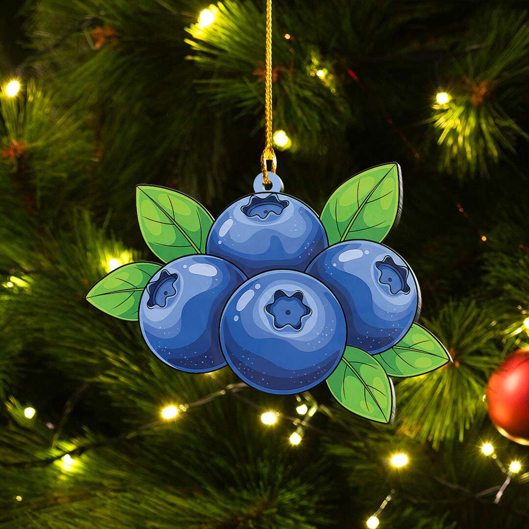 Blueberry Acrylic Ornament, Cute Fruit Ornament, Halloween Tree ...