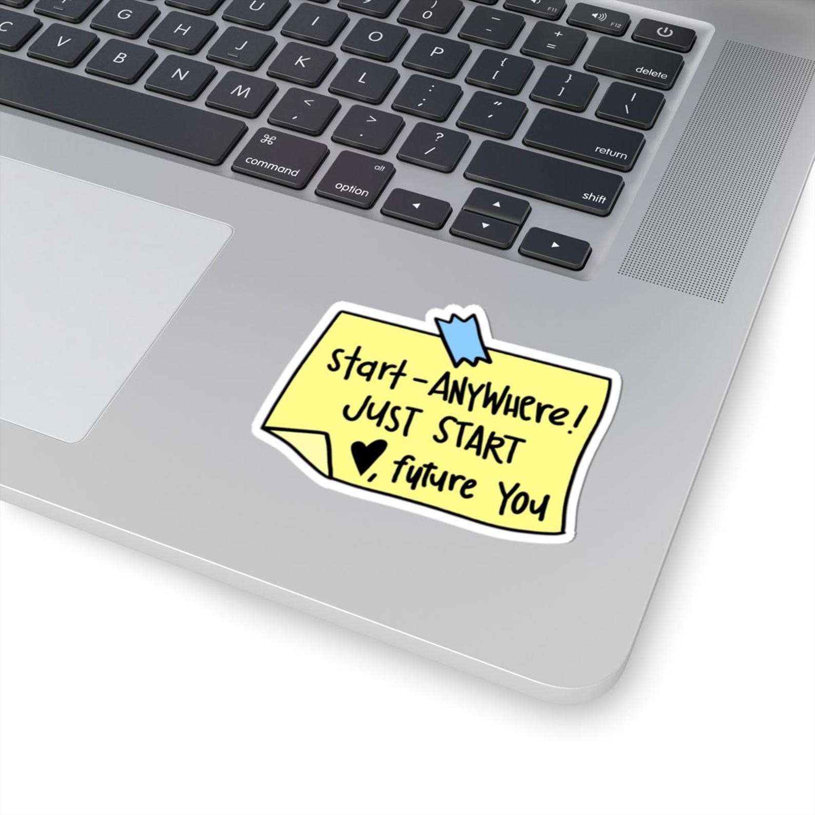 Start Anywhere Post-it Note Sticker | Motivational Sticker - Etsy