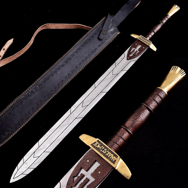 Percy Jackson Riptide Sword, Handmade Steel Anaklusmos Sword With ...