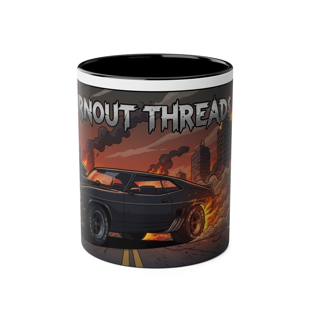 Two-tone Coffee Mug, Movie Car Mad Max Apocalyptic Look Mug, Film Lover ...