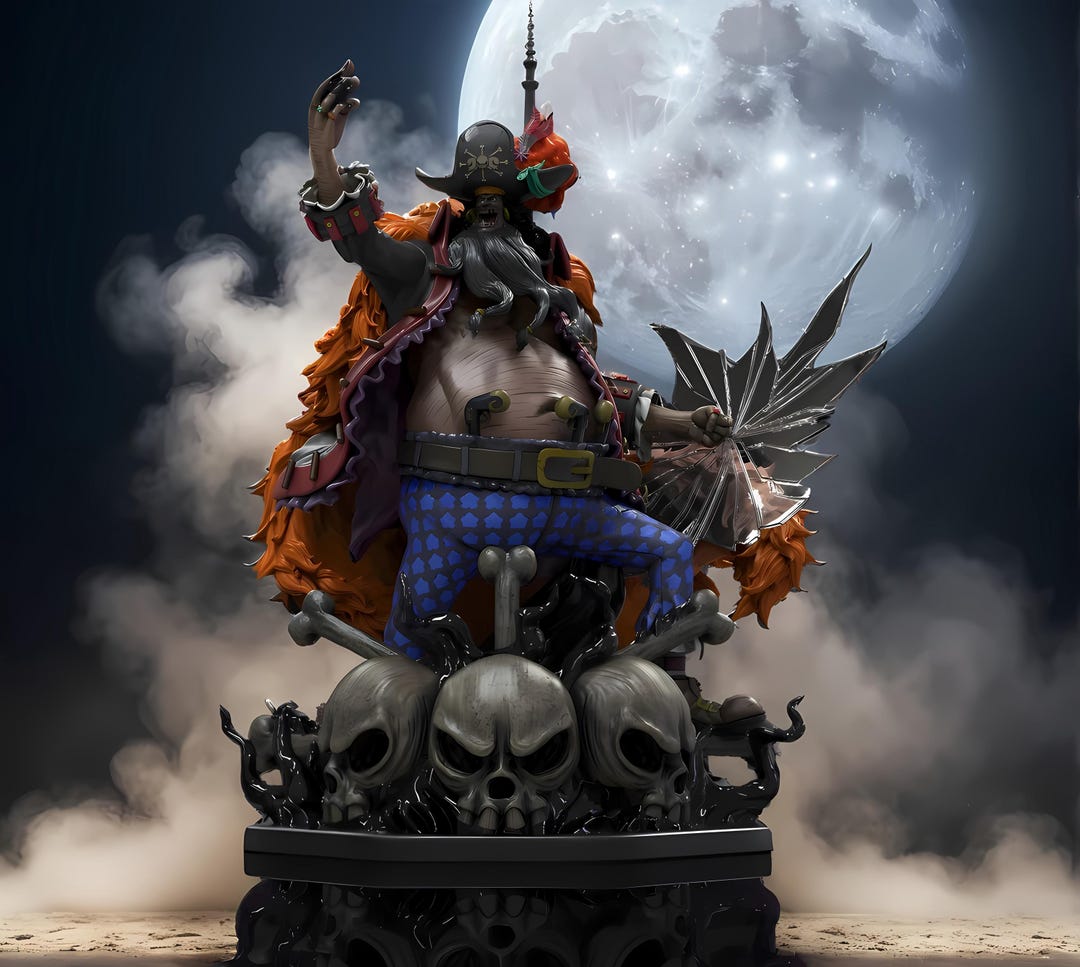 Abyssal Pirate Lord STL 3D Print Figurine: Dark Sea Overlord (STL Model ...