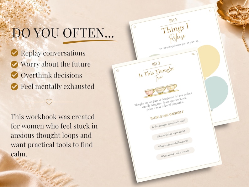 Anxiety Workbook for Overthinking | 7-day Mental Health Reset ...