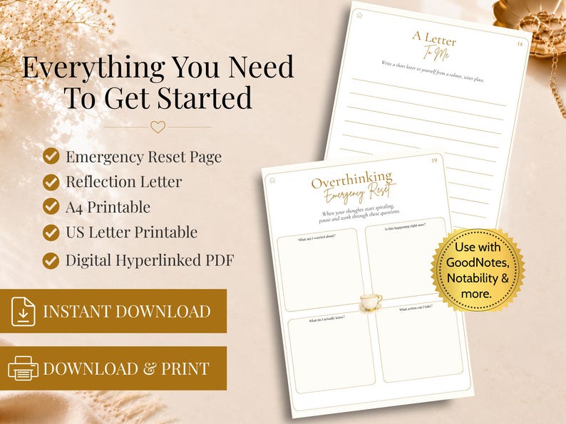 Anxiety Workbook for Overthinking | 7-day Mental Health Reset ...