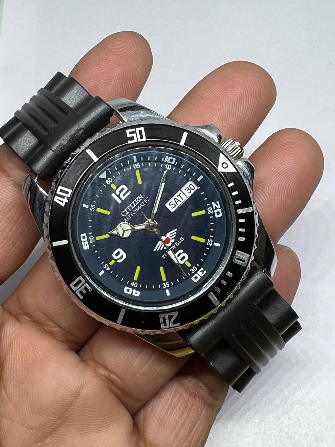 Refurbished Vintage Citizen Automatic Rotating Bezel Japan Men's Watch ...