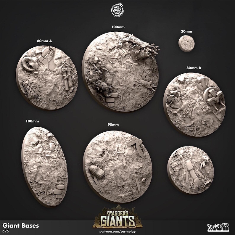 3D Miniatures - STL Files - Kraggers Giants - Etsy