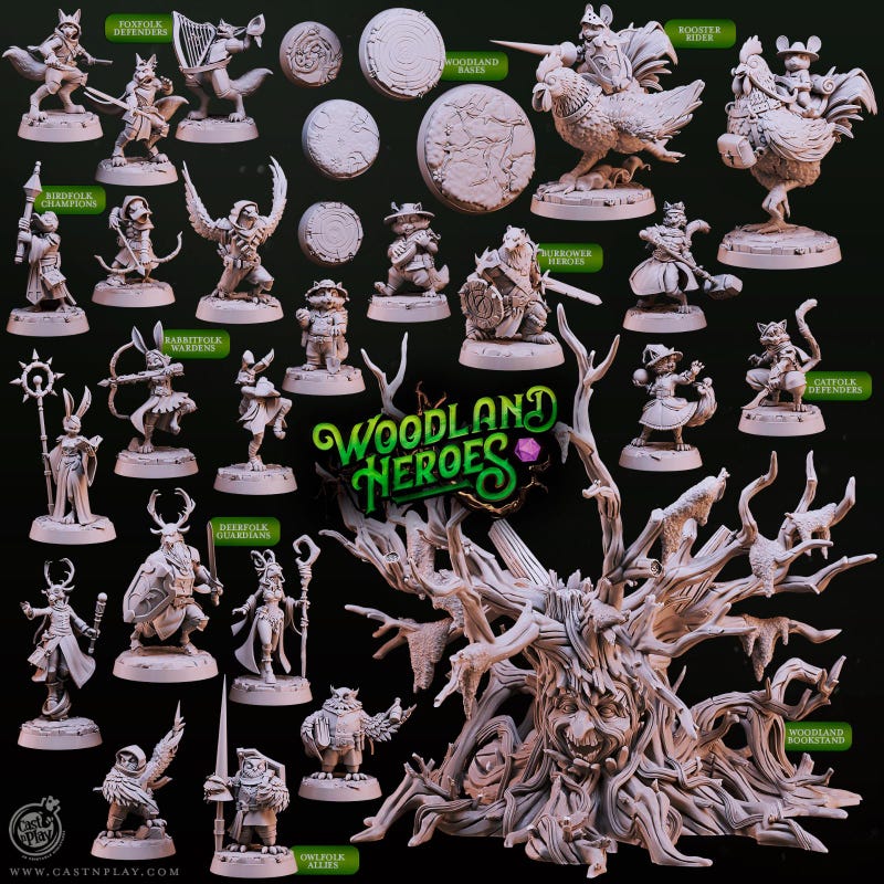 Woodland Hero Miniatures - Etsy