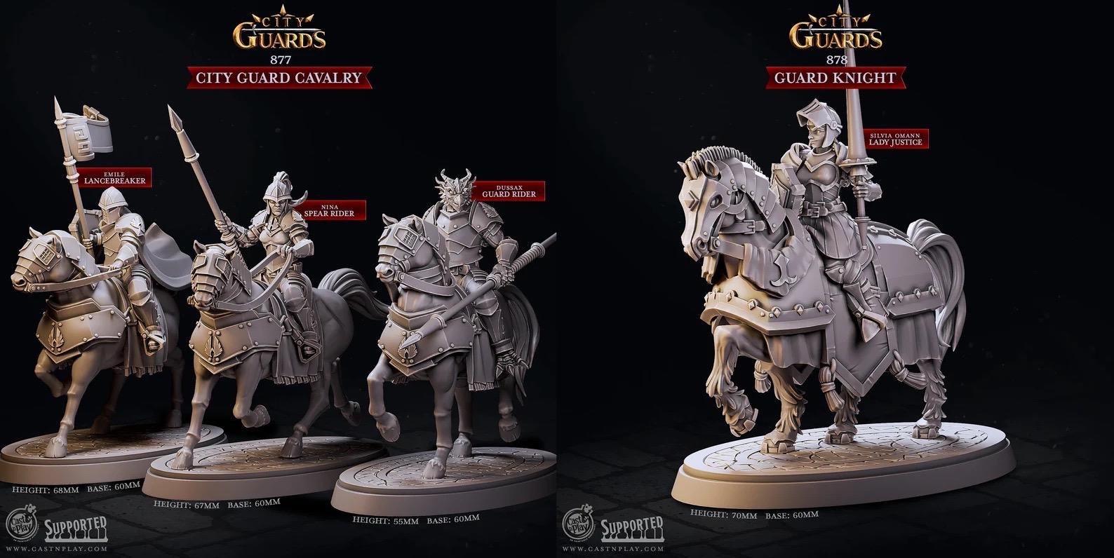 3D Miniatures - STL Files - City Guards - Etsy