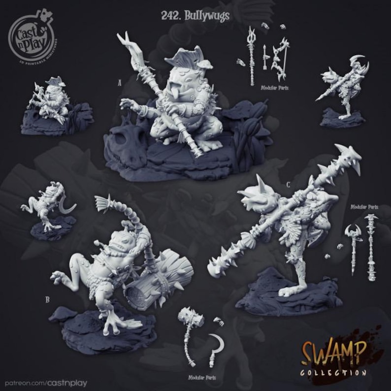 3D Miniatures - STL Files - Swamp Collection - Etsy