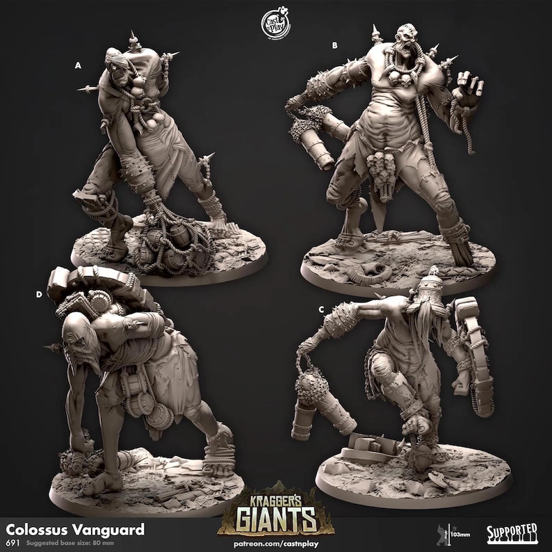 3D Miniatures - STL Files - Kraggers Giants - Etsy