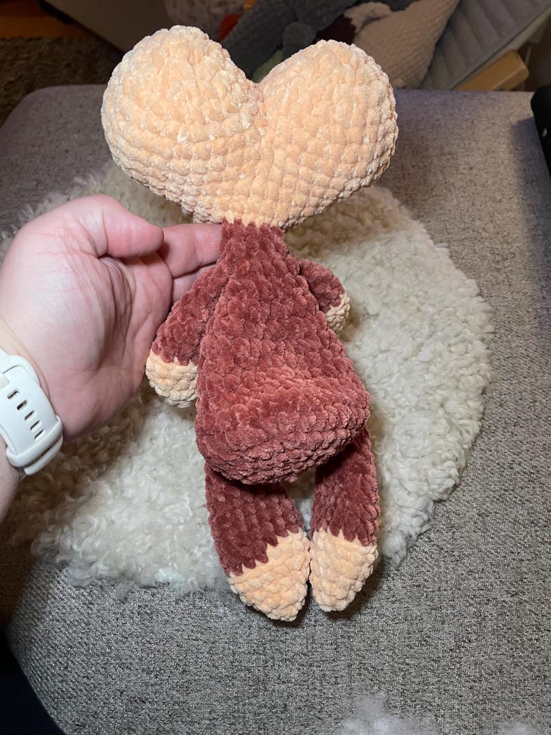 Sleepy Little Heartling Crochet Pattern | No Sew Amigurumi Heart Doll ...