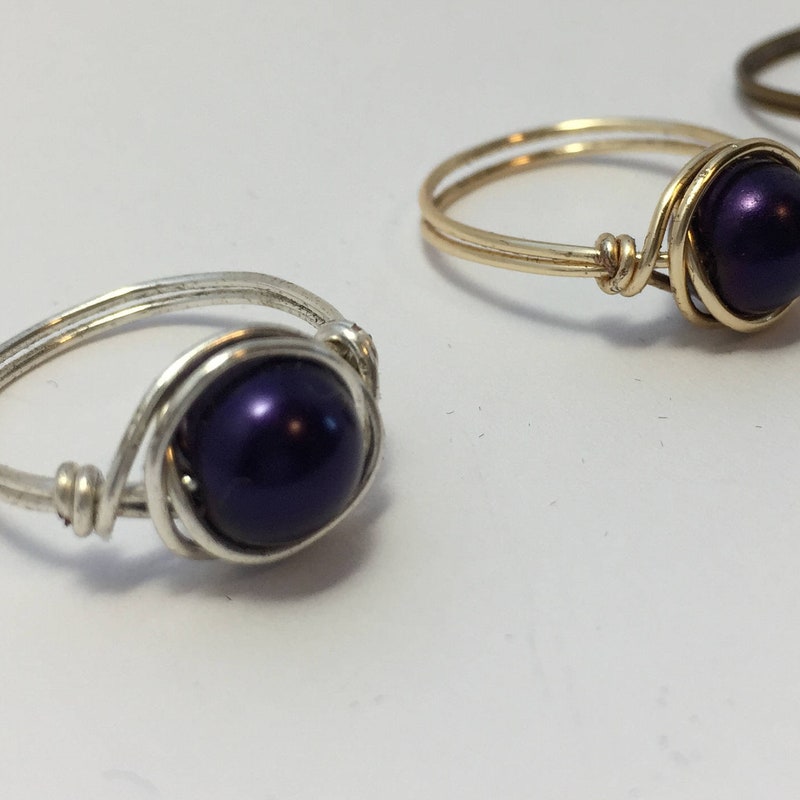 Wire Wrapped Beaded Ring - Etsy