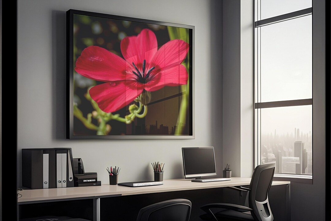 Macro Botanical Flower Art, Printable Bold Pink Floral Photography ...