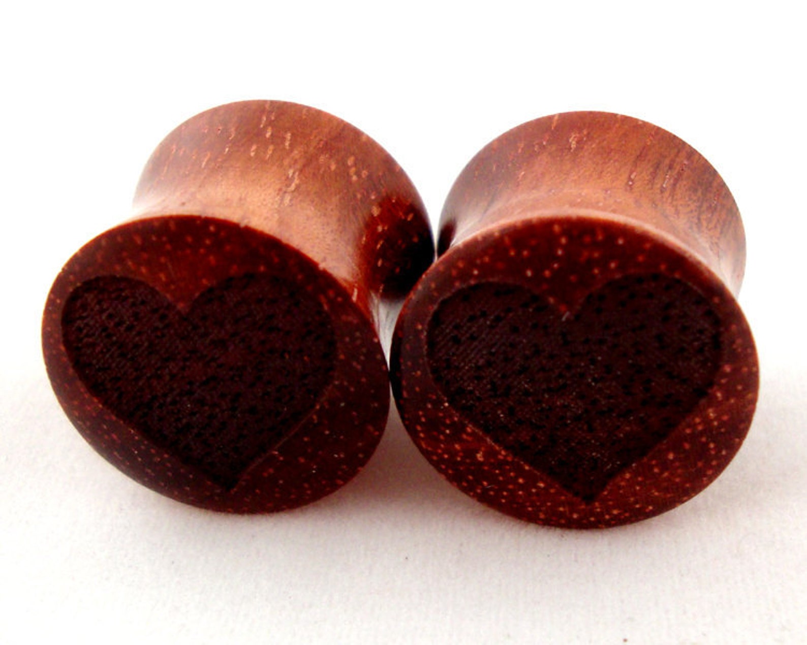 Hearts Bloodwood Wooden Plugs PAIR 2g 0g 8 mm 00g 9 mm | Etsy