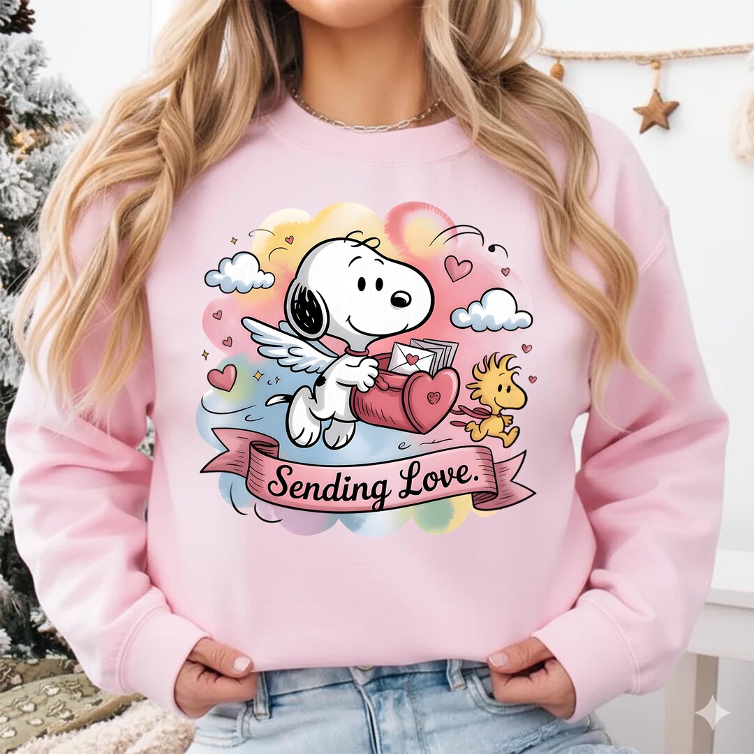 Snoop Valentine Love PNG, Peanuts Friends Holding Love Letters With ...