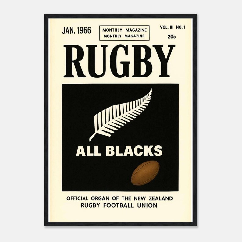 Vintage All Black Poster - Etsy