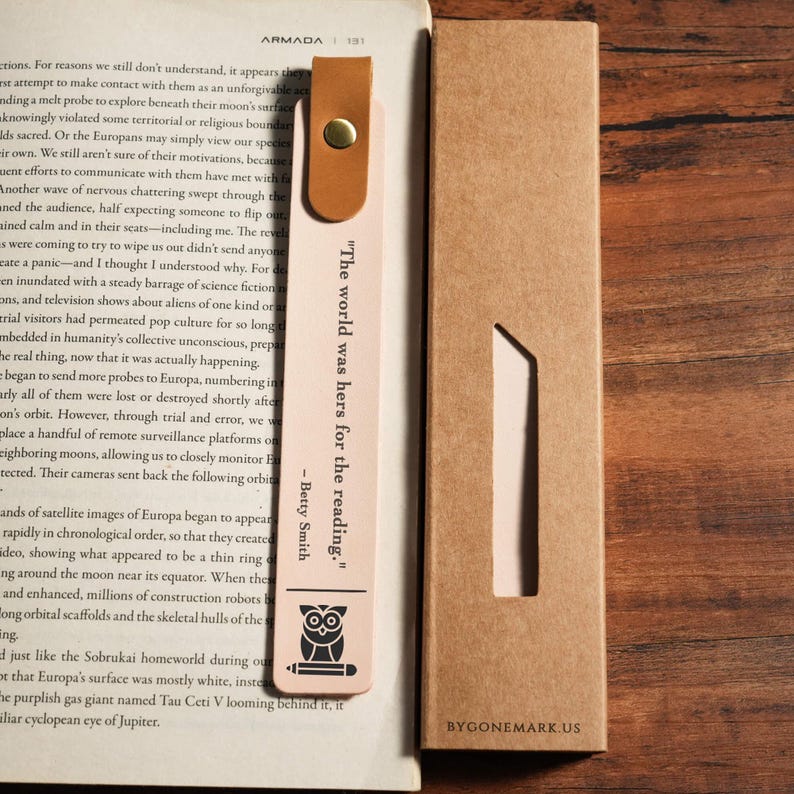 Personalized Leather Bookmark: Custom Engraved Full-grain Italian ...