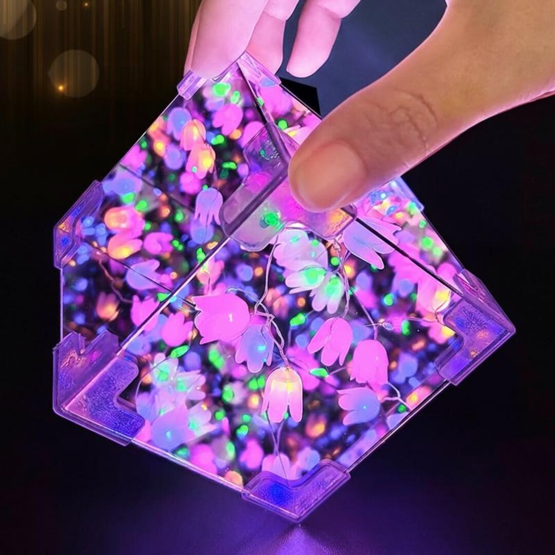 Tulip Flower Infinity Light Box DIY Kit, Romantic Handmade LED Lamp ...