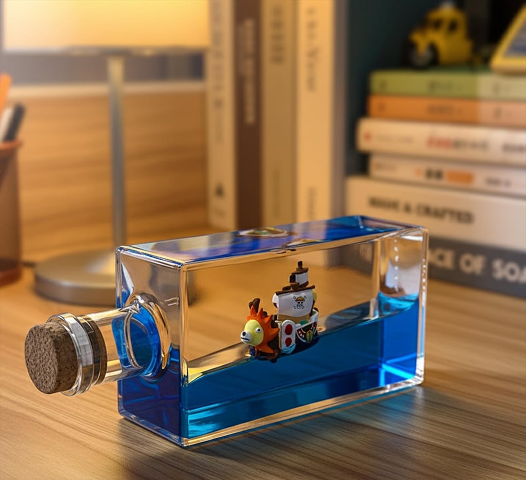 Handmade Pirate Ship Fluid Miniature Scene, Unique DIY Ocean Micro ...