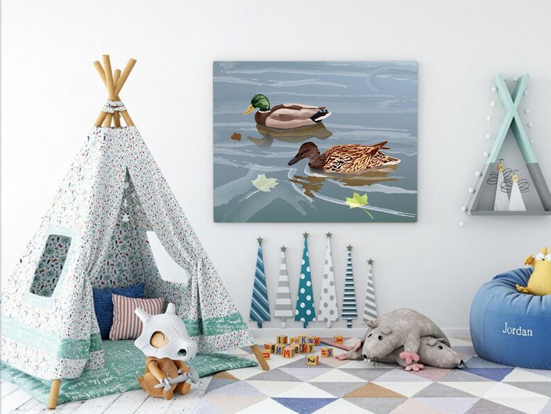Wild Ducks Clipart | Duck Family PNG | Watercolor Birds Illustrations ...