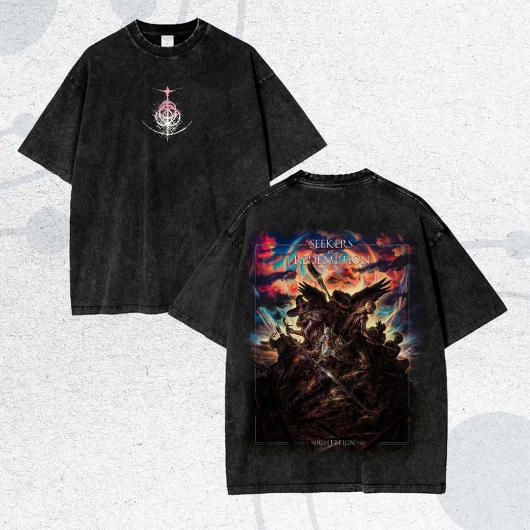 Vintage Dark Fantasy Game Graphic Washed Shirt, Be09nbvc - Etsy