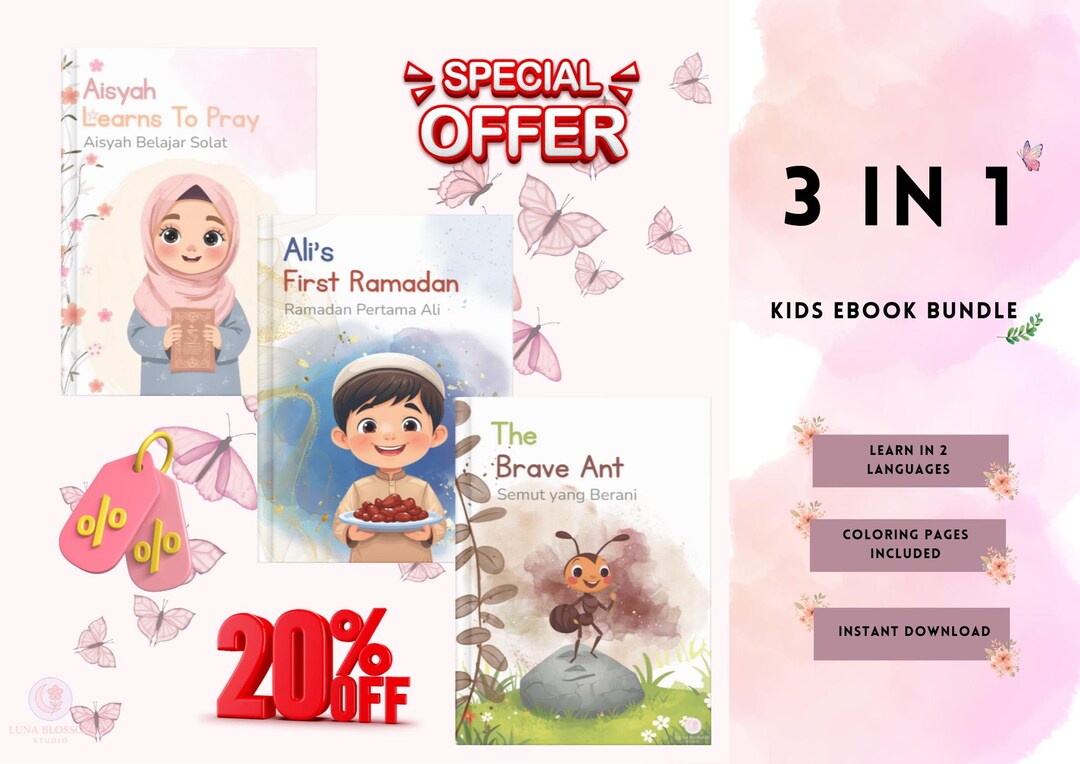 Muslim Kids Storybook Bundle | Printable Ebooks With Coloring Pages ...
